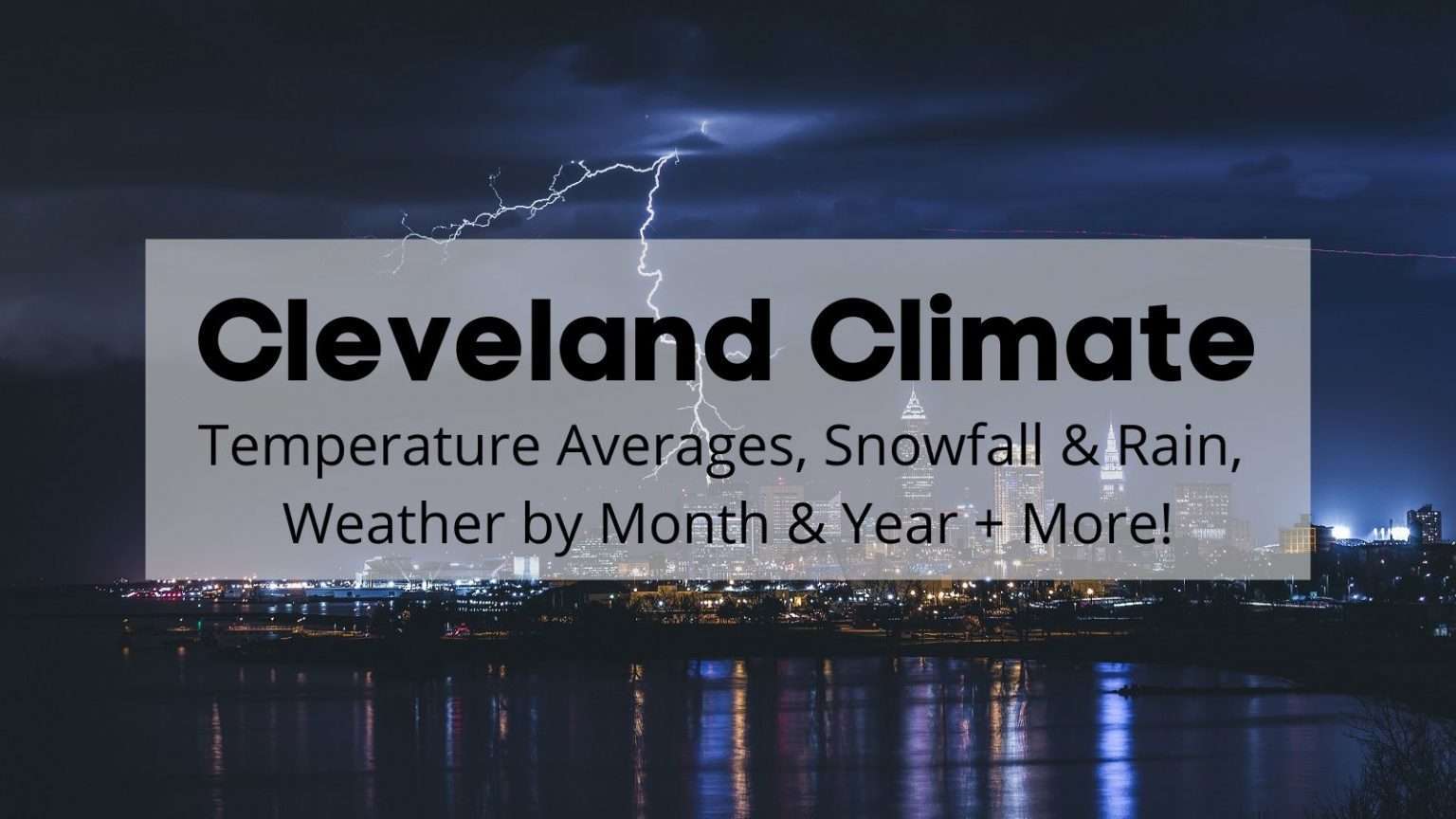 Cleveland Climate ⛅ ️ | Cleveland Temperature Averages, Weather by ...